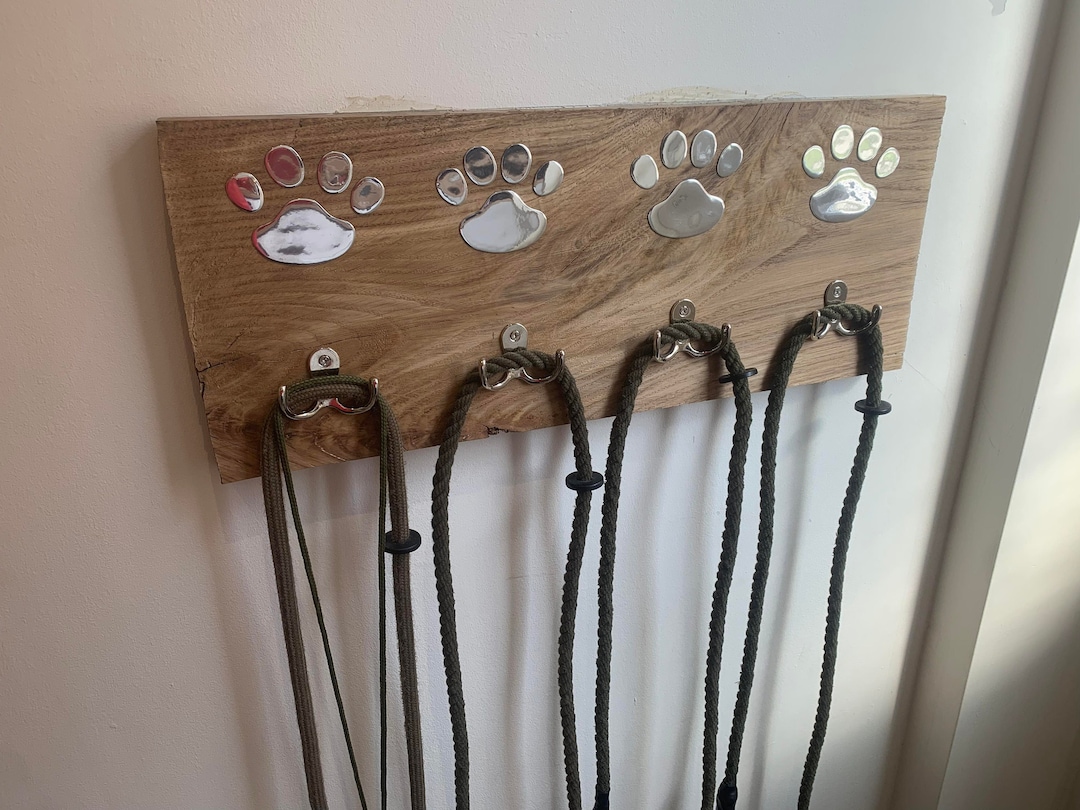 Rustic Solid Oak Dog Lead Holder - Etsy