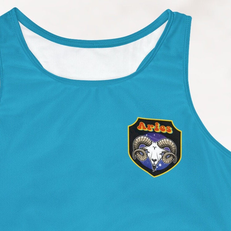 High Waisted Aries Sign Bikini With Bewildered Shark in Pocket ...