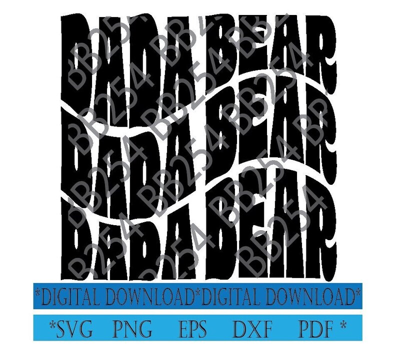 Dada Bear SVG File Digital Download for Crafting Instant - Etsy