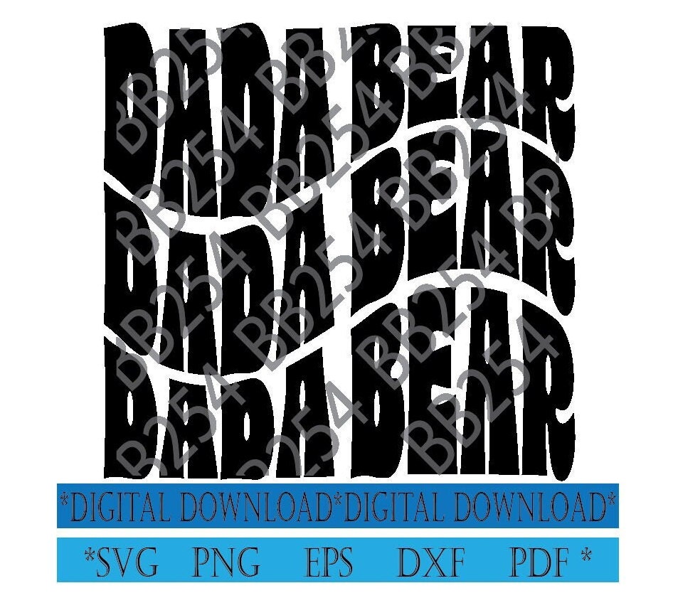 Dada Bear SVG File Digital Download for Crafting Instant Access - Etsy
