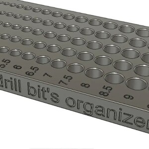 Metric Drill Bit Holder Organizer - Holds 95 Pcs, 1mm to 10mm, Durable Plastic Storage, Workshop ...
