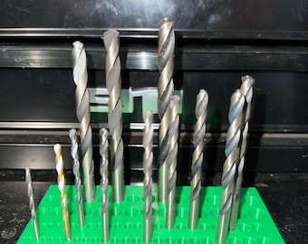 Metric Drill Bit Holder Organizer - Holds 95 Pcs, 1mm to 10mm, Durable Plastic Storage, Workshop ...
