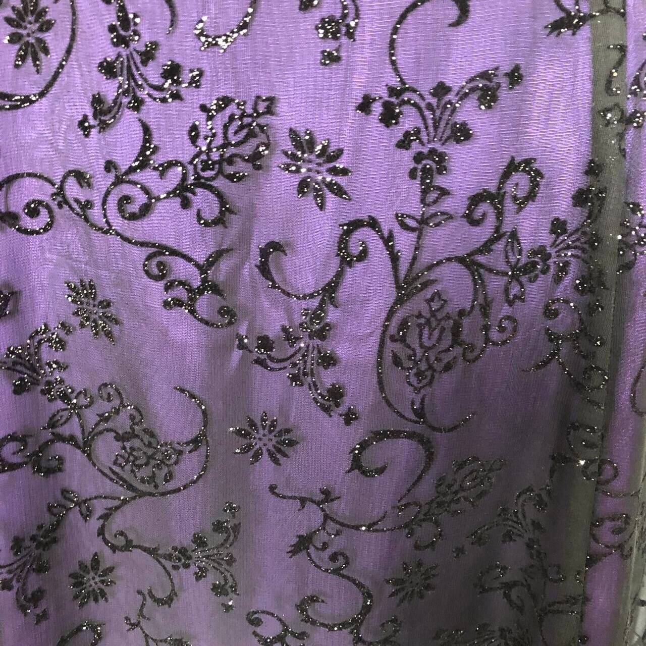 90s Vampy Gothic Mesh Overlay Glitter Prom Dress Purple Black Etsy