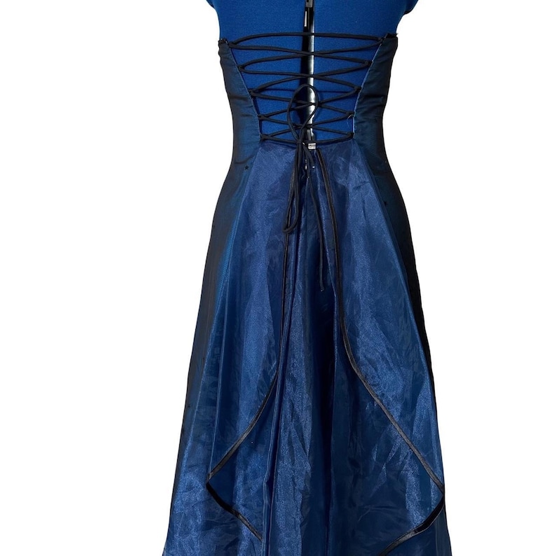 Blue Star Gothic Maxi Dress Bandeau Prom Dress Vampy Evening Dress ...
