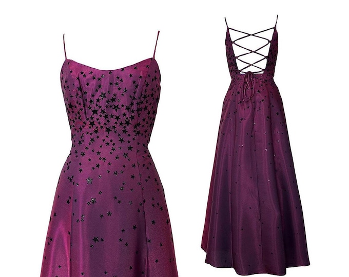 Vampy Gothic Star Evening Dress Prom Dress Formal Party Stars Purple ...