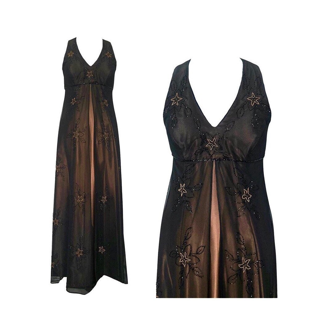 Vampy Gothic Ombré Mesh Overlay Beaded Prom Dress Evening - Etsy