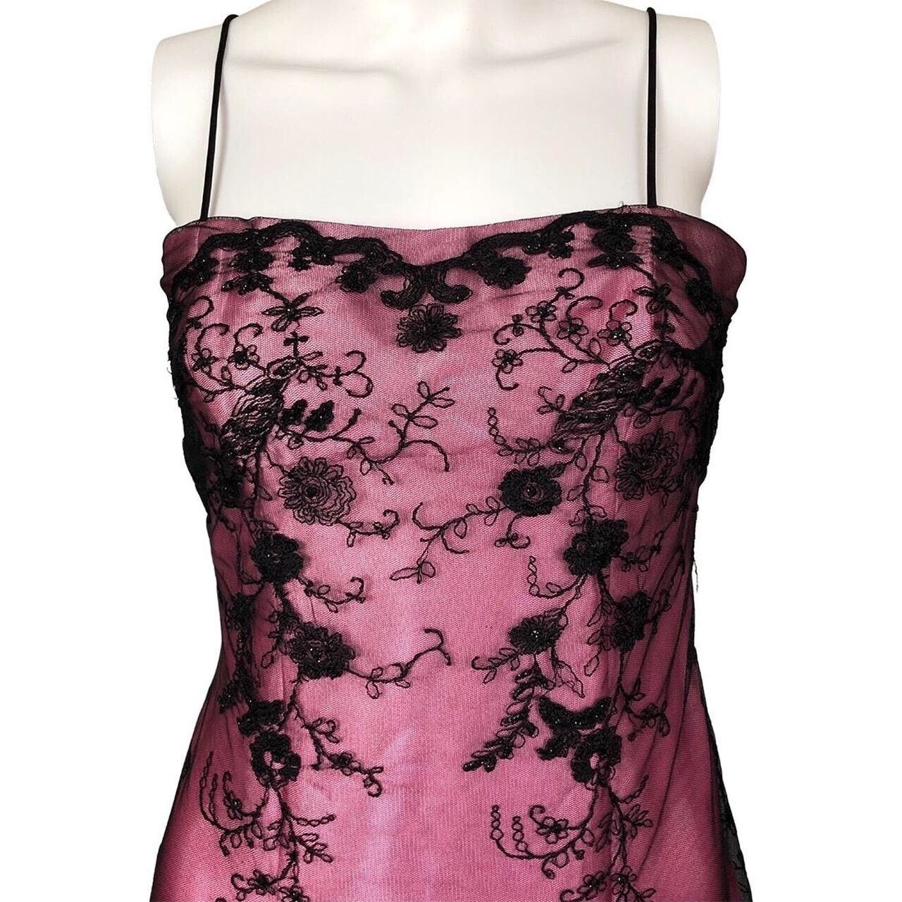 Vampy Gothic Mesh Evening Dress Prom Dress Formal Party Pink Underlay ...