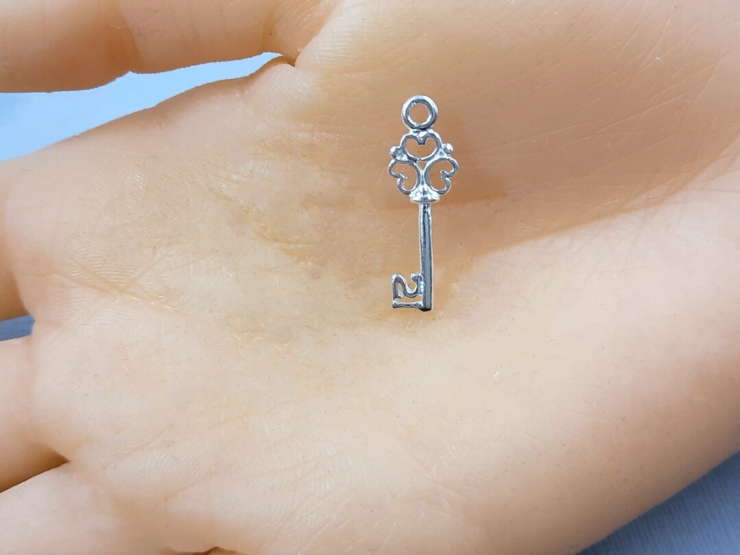 Silver 21st Birthday Key Charm / 925 Sterling Silver Pendant ...