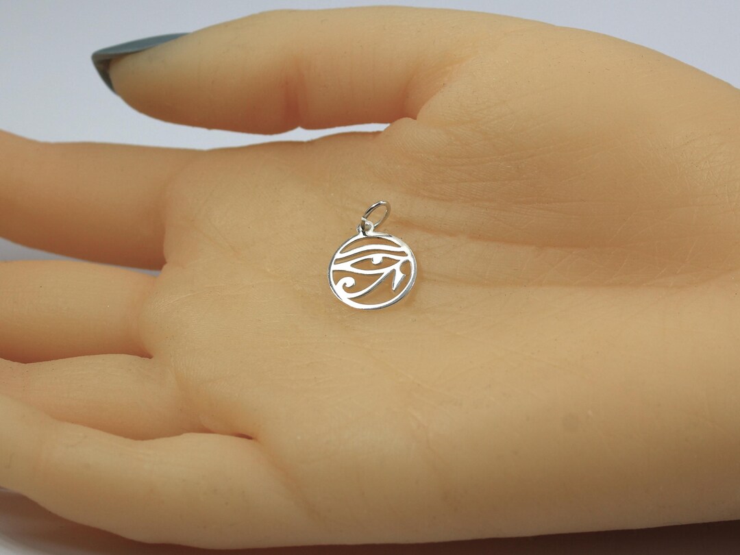 Silver Eye of Horus Charm / 925 Sterling Silver / Jewellery Craft ...