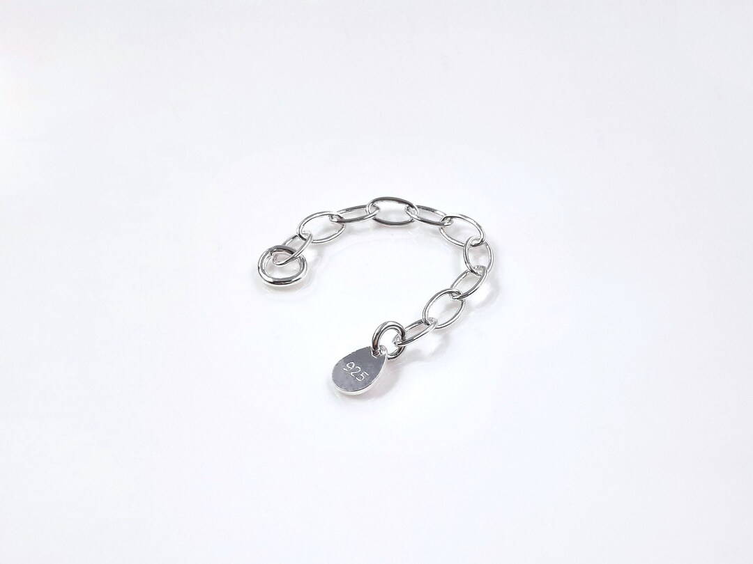 Sterling Silver Extension Chain, 925 Hallmarked Extender for Necklace ...