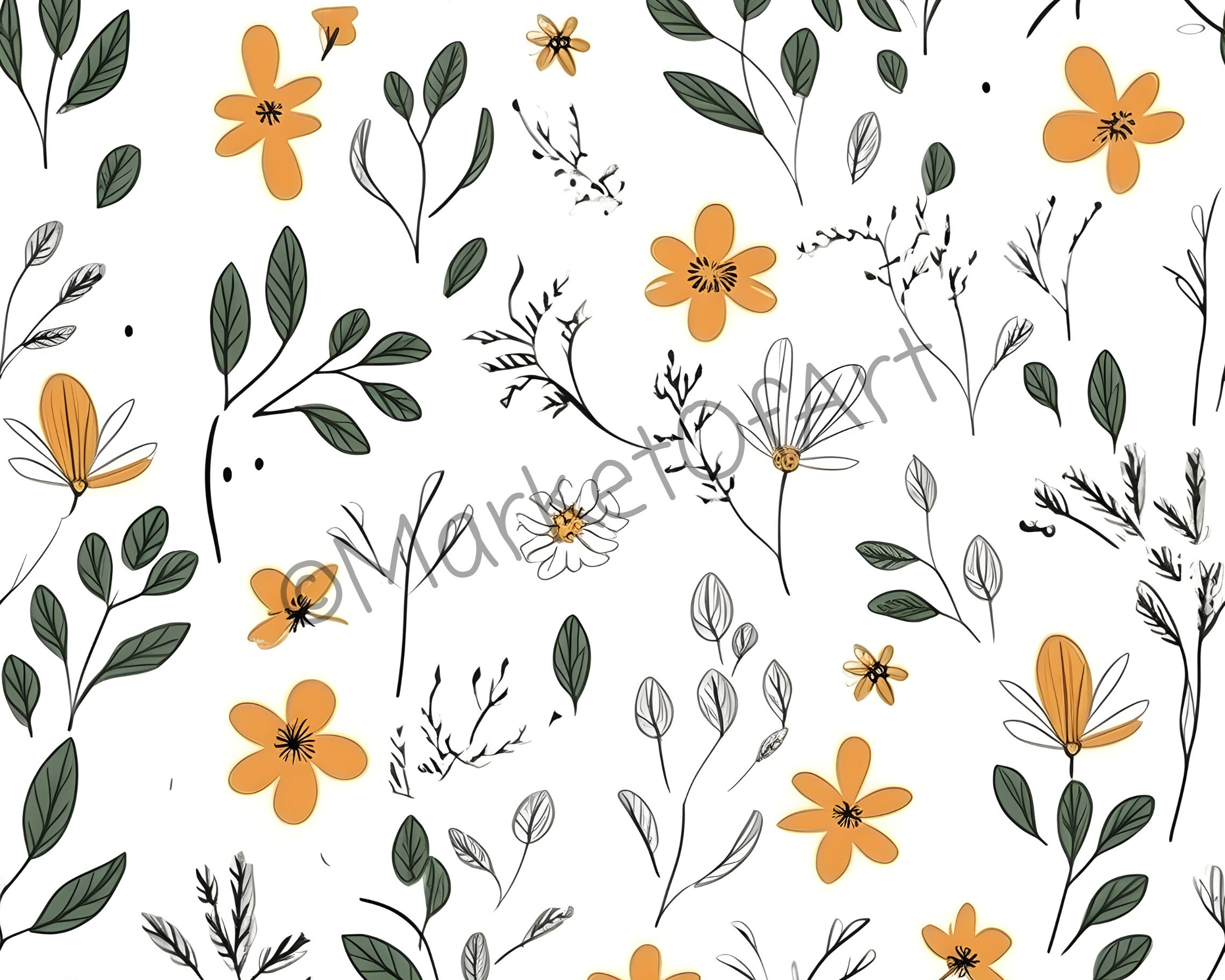 13 Seamless Digital Floral Patterns for Scrapbooking/design | Digital ...