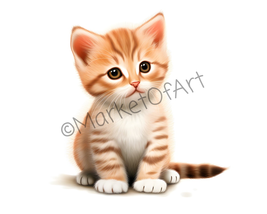 15 Lovely Cute Kitten Clipart Pictures | Realistic Clipart | Animal ...