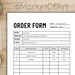 Professional Canva Order Form Template | Minimalistic Design ...