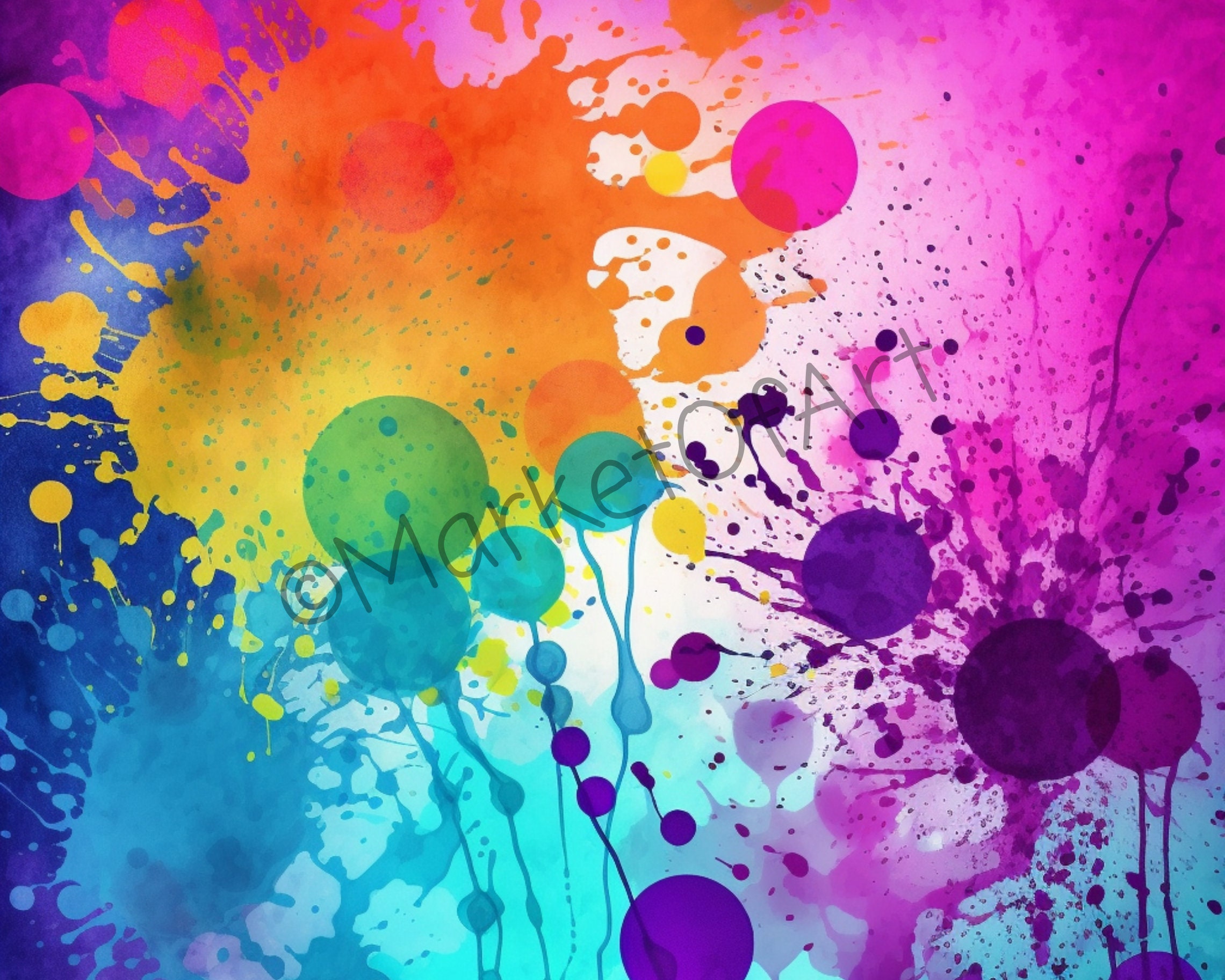 10 Vibrant Splash Digital Watercolor Papers: Add Colorful Flair to Your ...