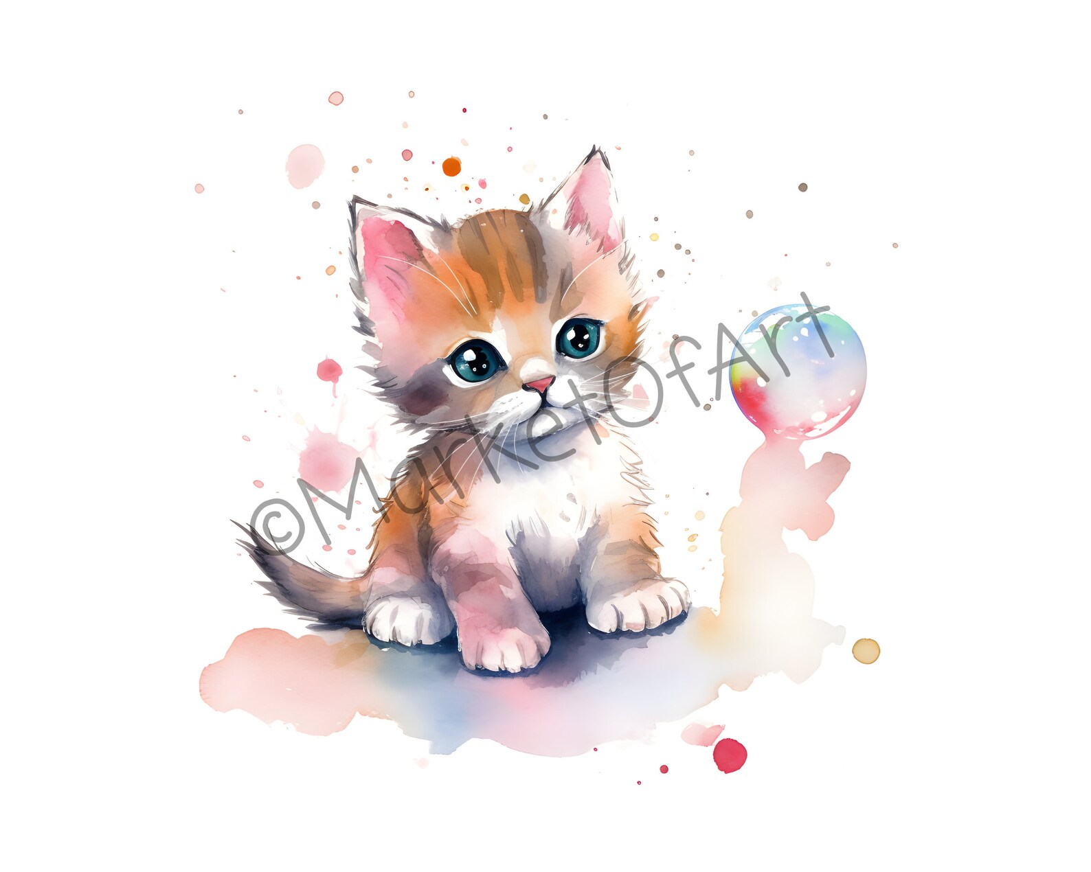 15 Adorable Kittens Watercolor Clipart | Cute Kittens Clipart | High ...
