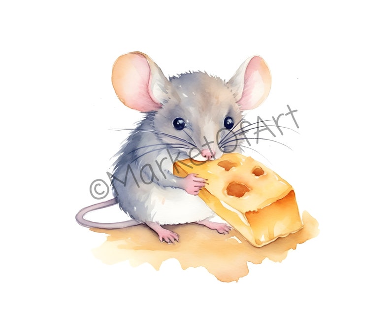 16 Adorable Cute Rat Watercolor Clipart Images | High Quality Pngs ...
