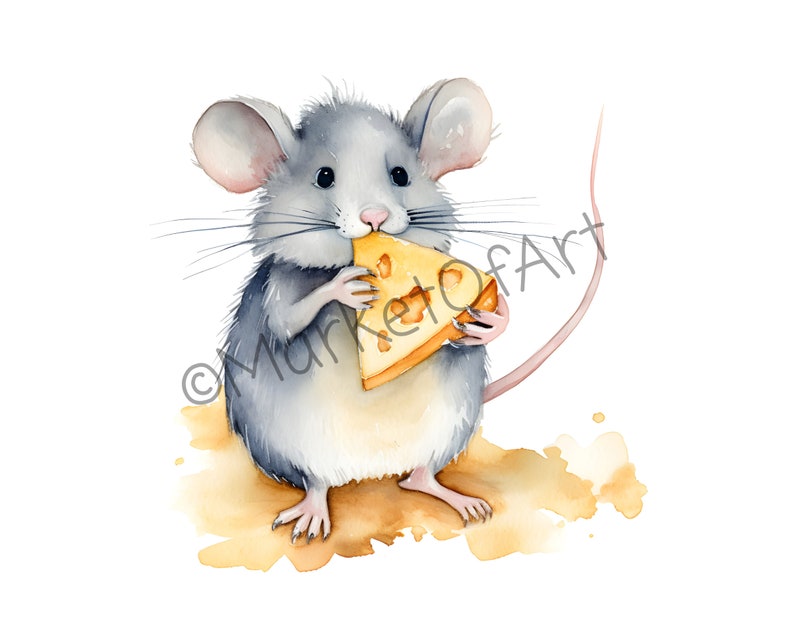 16 Adorable Cute Rat Watercolor Clipart Images | High Quality Pngs ...