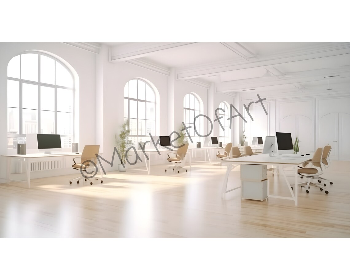 14 Bright Airy Office Zoom Backgrounds Professional 16:9 Zoom ...