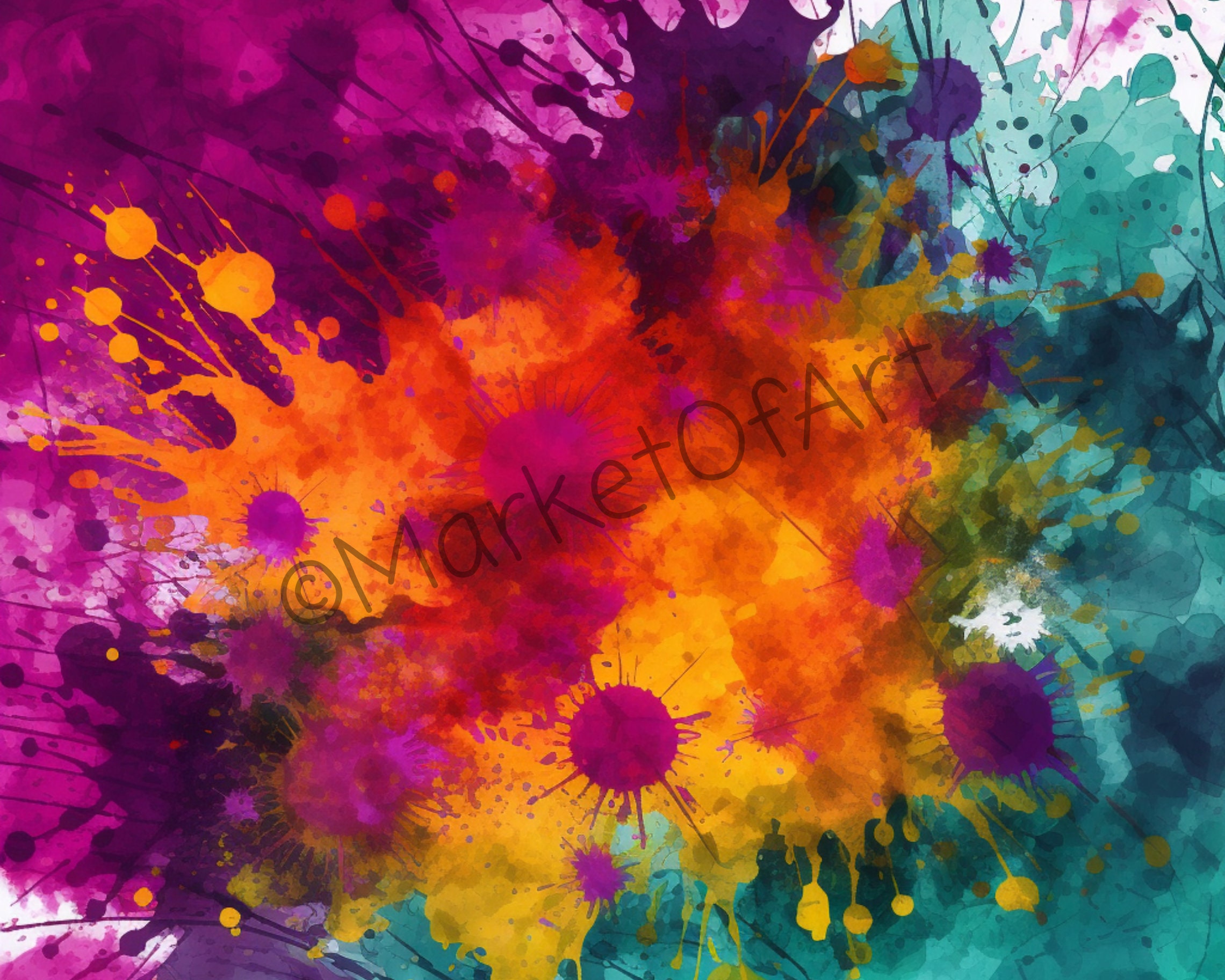 10 Vibrant Splash Digital Watercolor Papers: Add Colorful Flair to Your ...