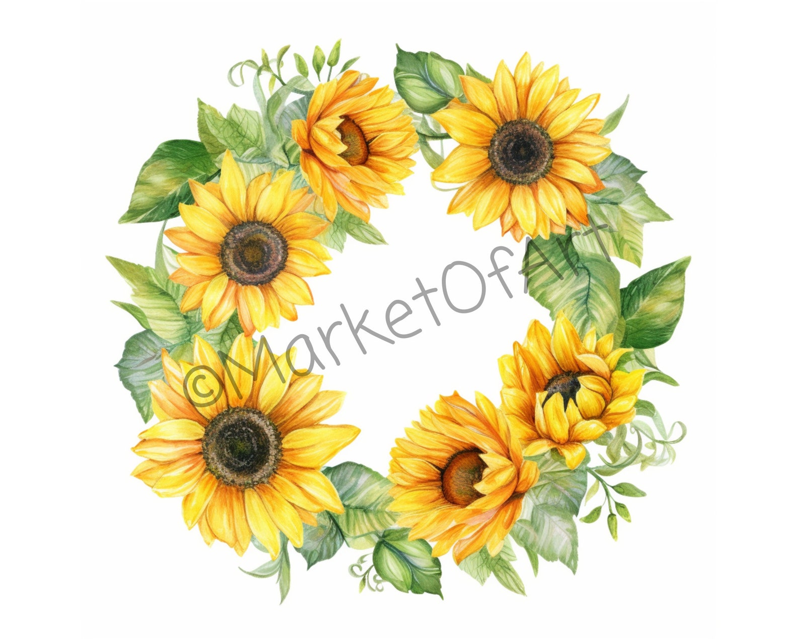 25 Amazing Sunflower Clipart Images | Watercolor Sunflower Clipart ...