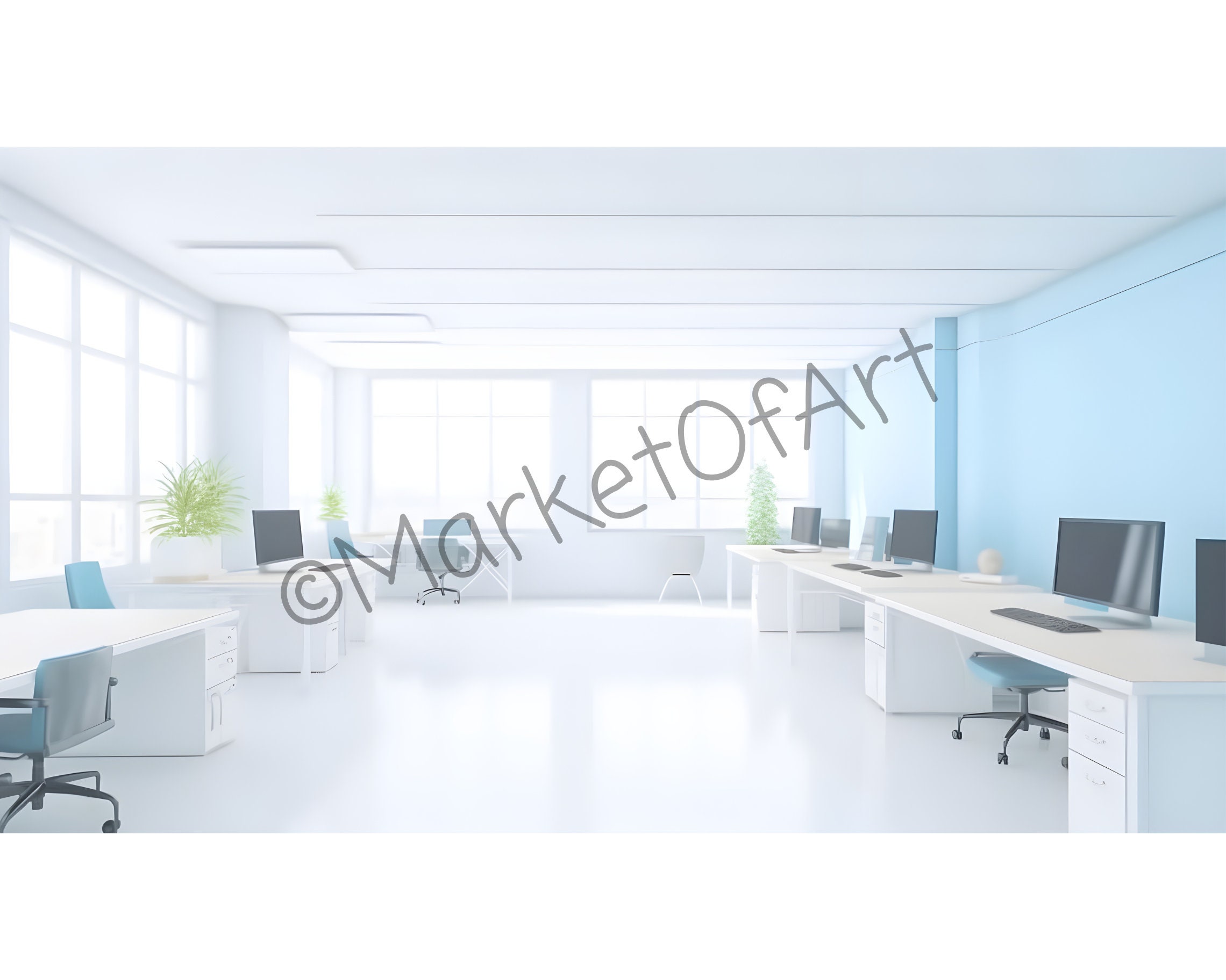 14 Bright Airy Office Zoom Backgrounds | Professional 16:9 Zoom ...