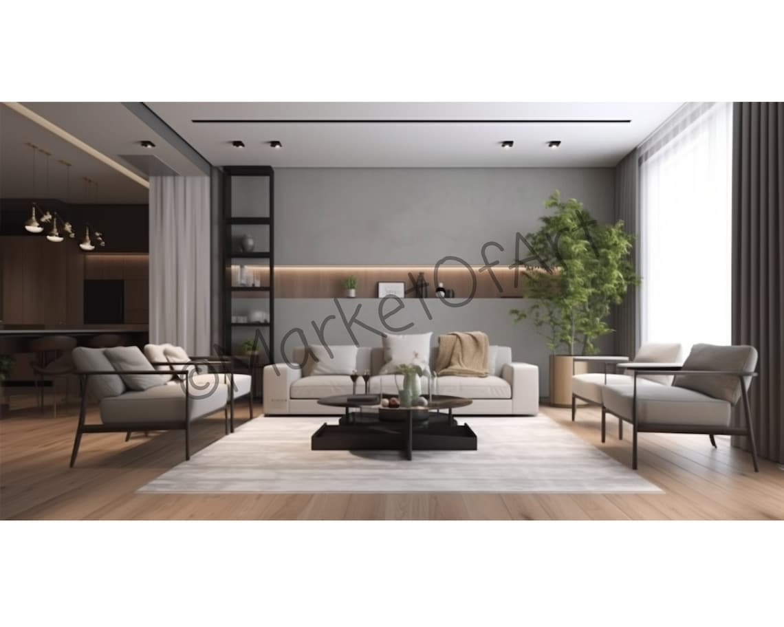 11 Modern Living Room Zoom Backgrounds Professional 16:9 Zoom ...