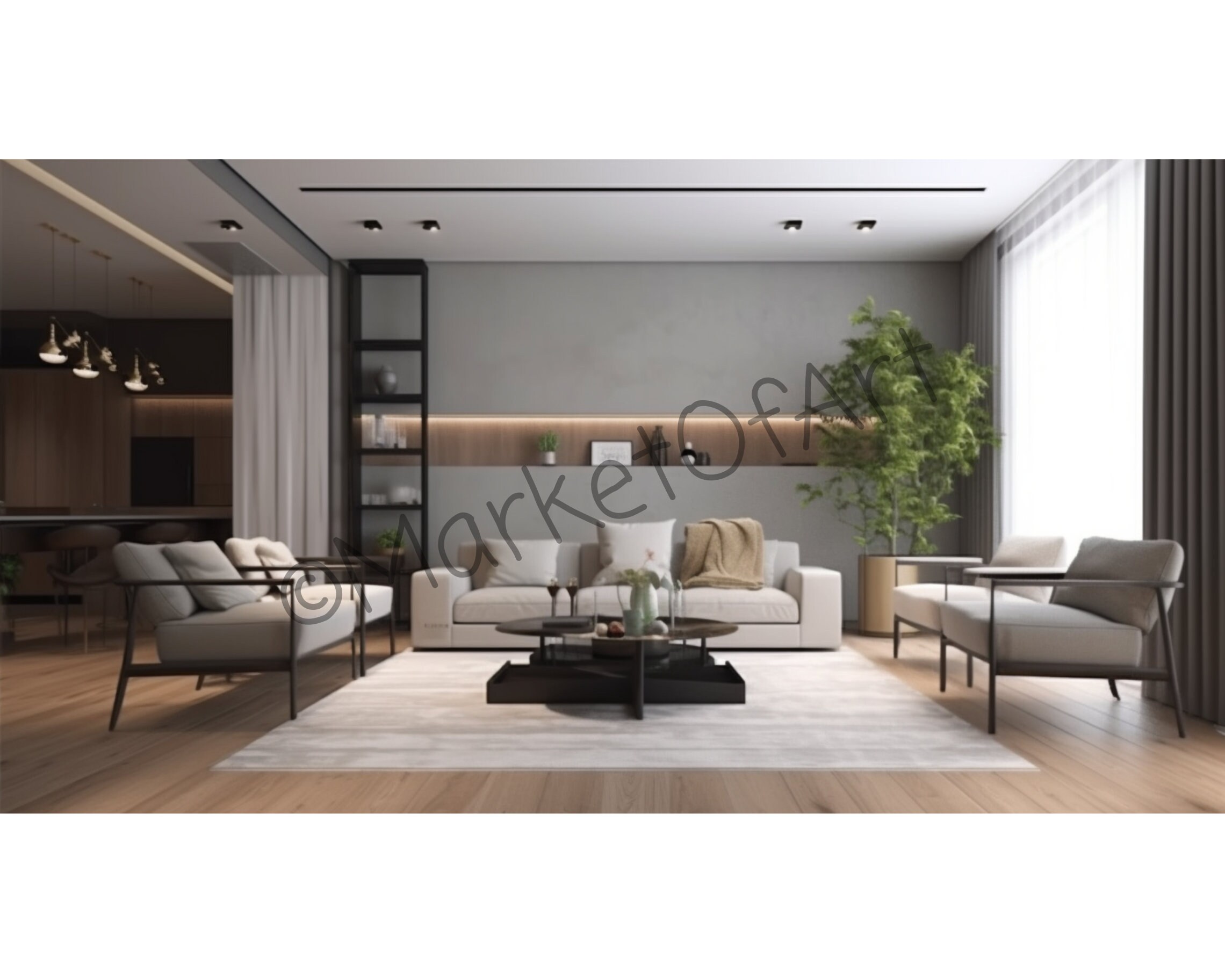 11 Modern Living Room Zoom Backgrounds Professional 16:9 Zoom ...