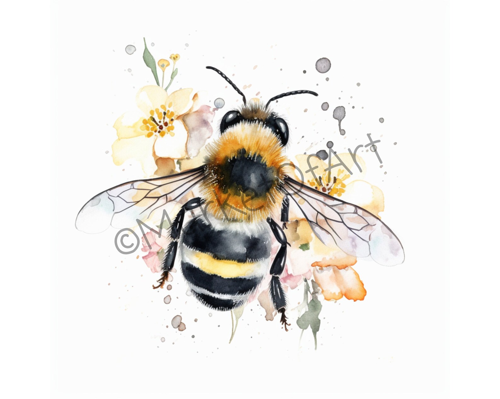 16 Bee Watercolor Clipart Images | High Quality Pngs | Commercial Use ...