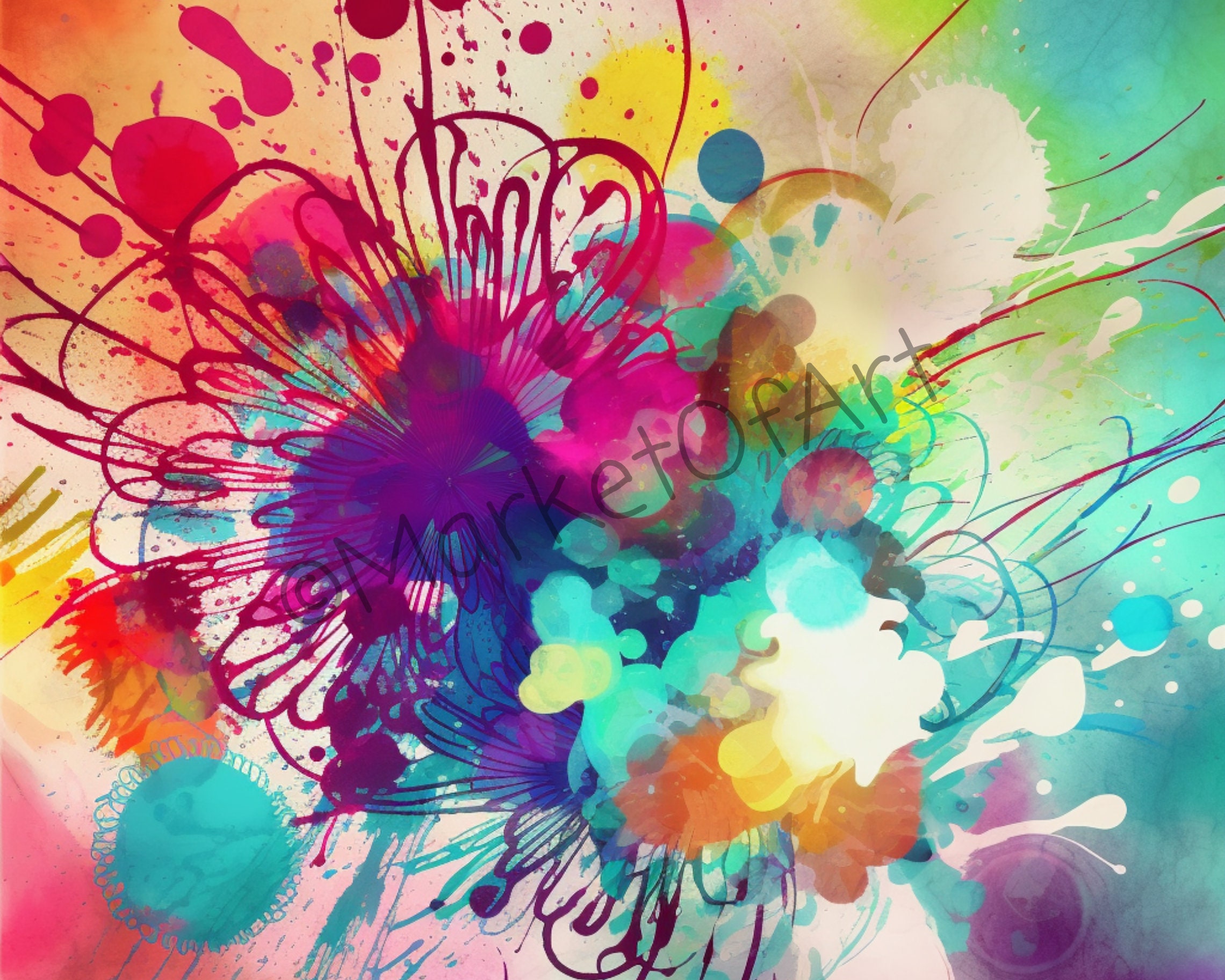 10 Vibrant Splash Digital Watercolor Papers: Add Colorful Flair to Your ...