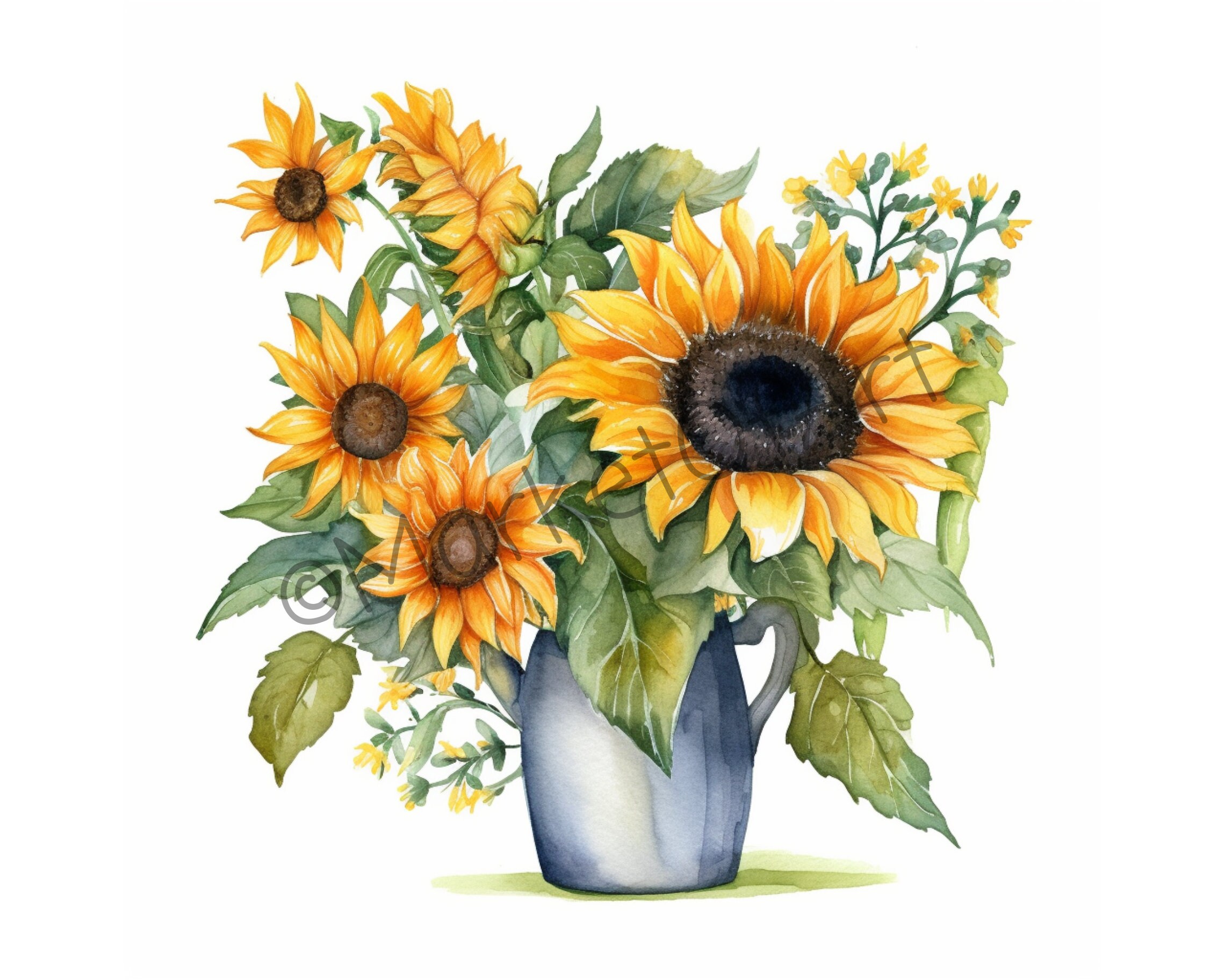 25 Amazing Sunflower Clipart Images | Watercolor Sunflower Clipart ...