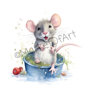 16 Adorable Cute Rat Watercolor Clipart Images | High Quality Pngs ...