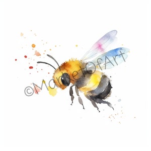 16 Bee Watercolor Clipart Images | High Quality Pngs | Commercial Use ...