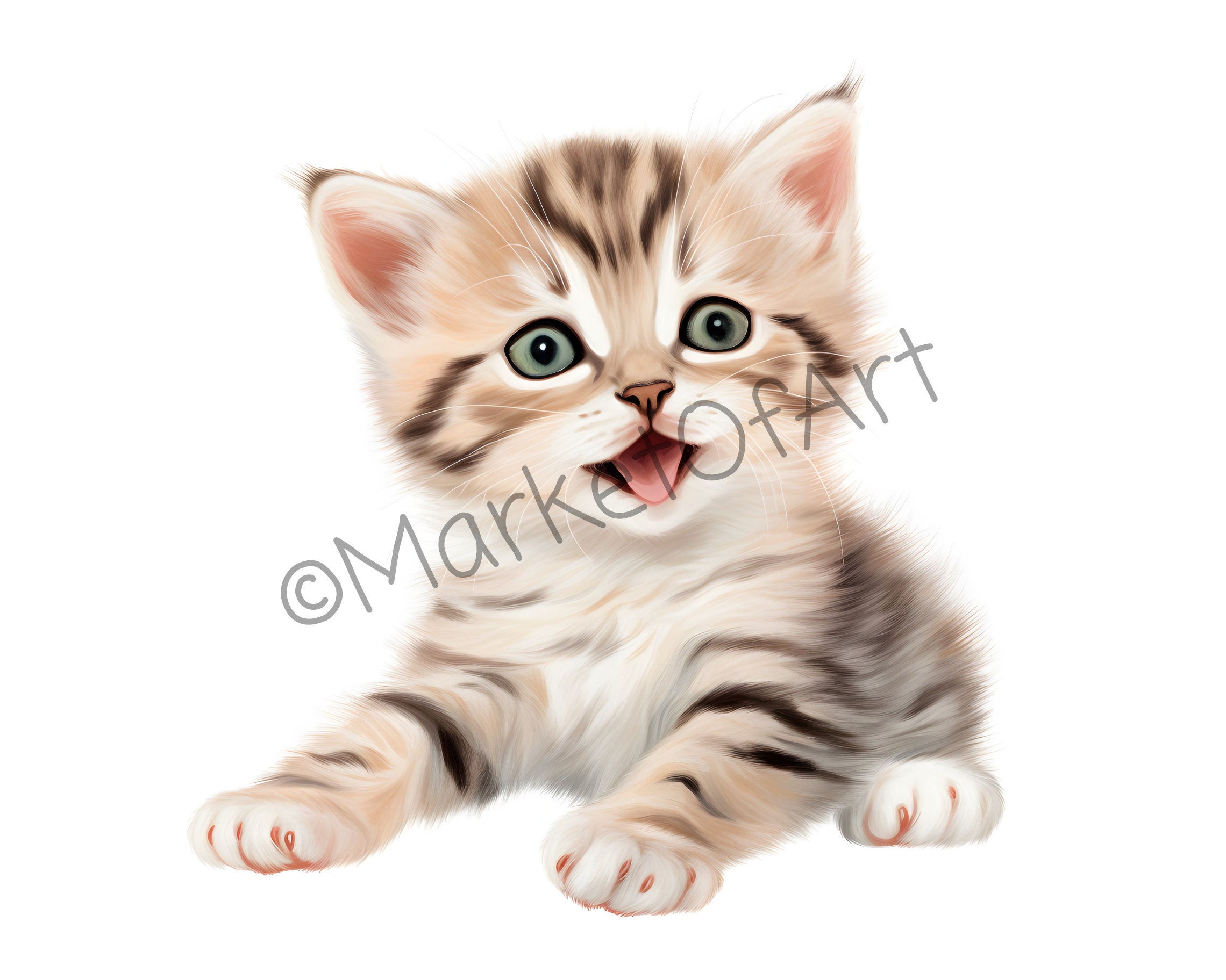 15 Lovely Cute Kitten Clipart Pictures | Realistic Clipart | Animal ...