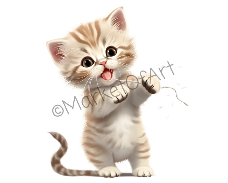 15 Lovely Cute Kitten Clipart Pictures | Realistic Clipart | Animal ...