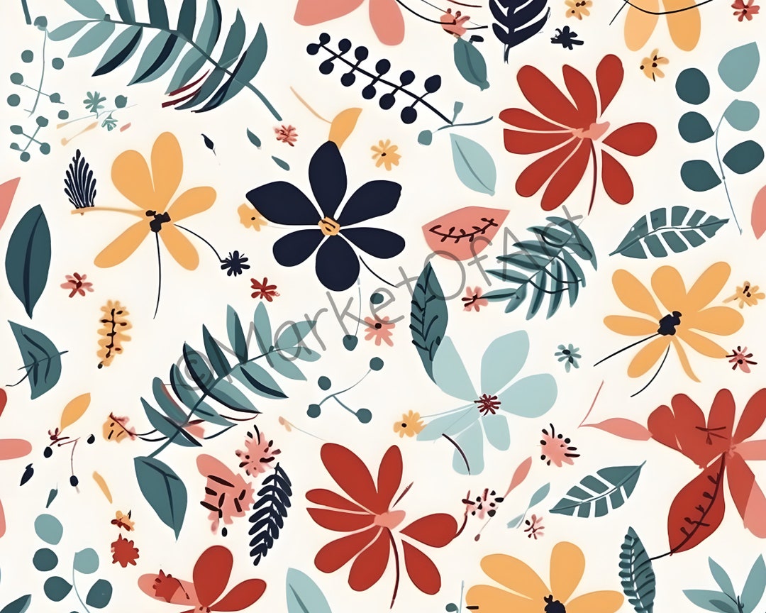 13 Seamless Digital Floral Patterns for Scrapbooking/design | Digital ...
