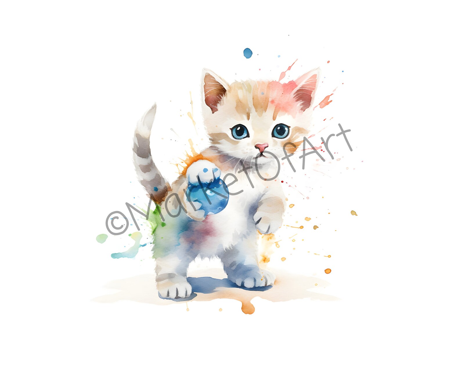 15 Adorable Kittens Watercolor Clipart | Cute Kittens Clipart | High ...