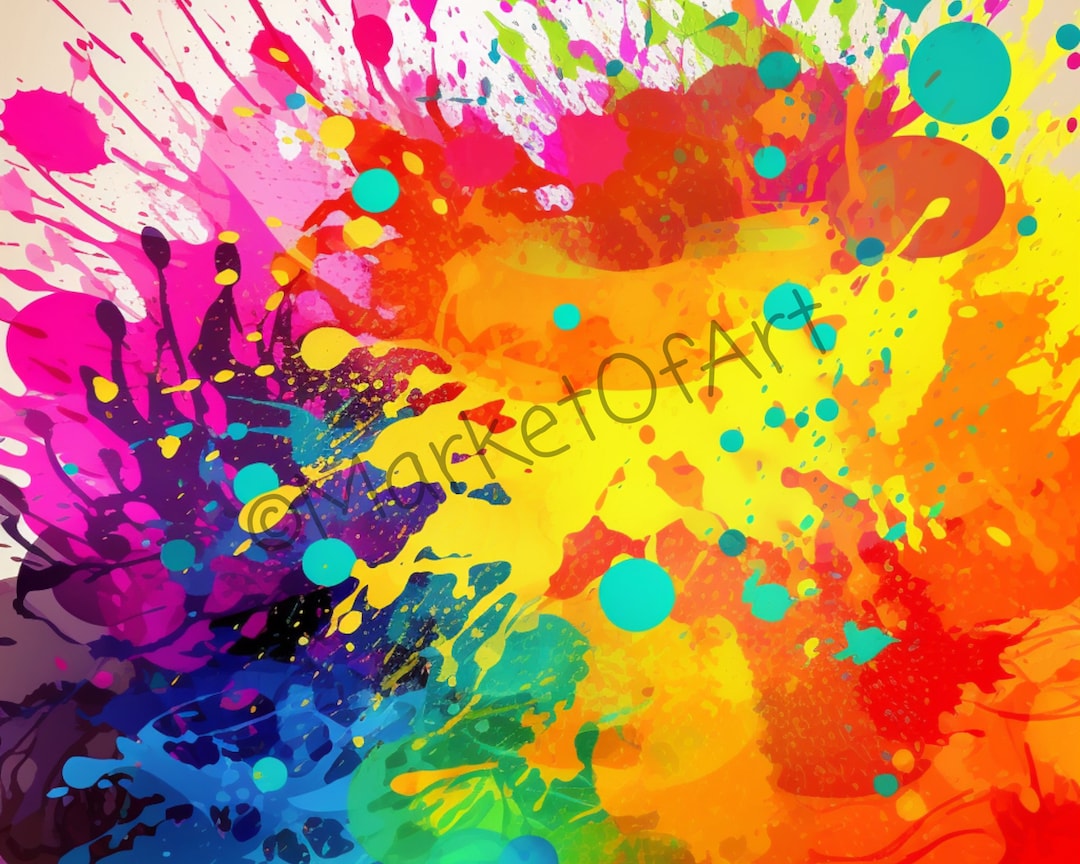 10 Vibrant Splash Digital Watercolor Papers: Add Colorful Flair to Your ...