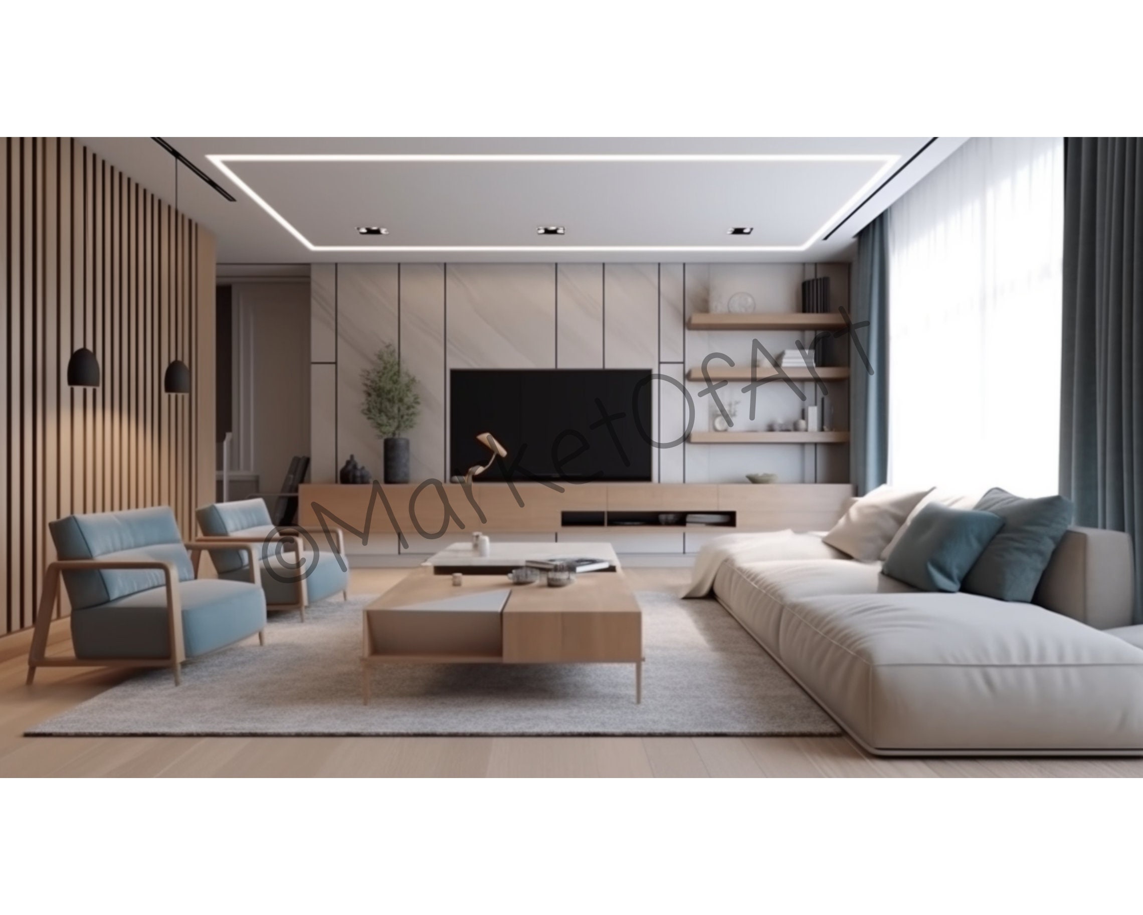 11 Modern Living Room Zoom Backgrounds | Professional 16:9 Zoom ...