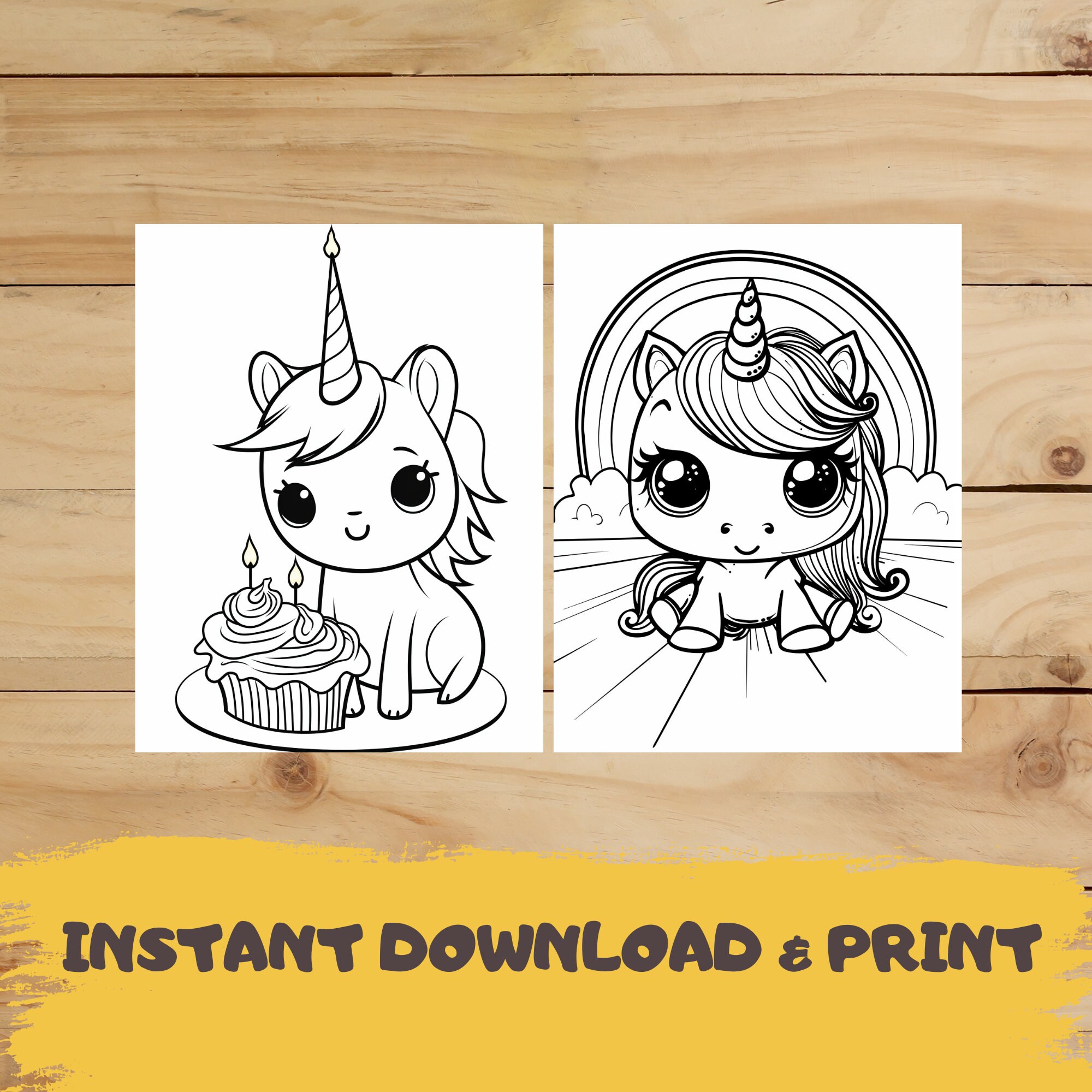 20 Cute Kawaii Unicorn Coloring Pages, Printable Unicorn Pages for Kids ...