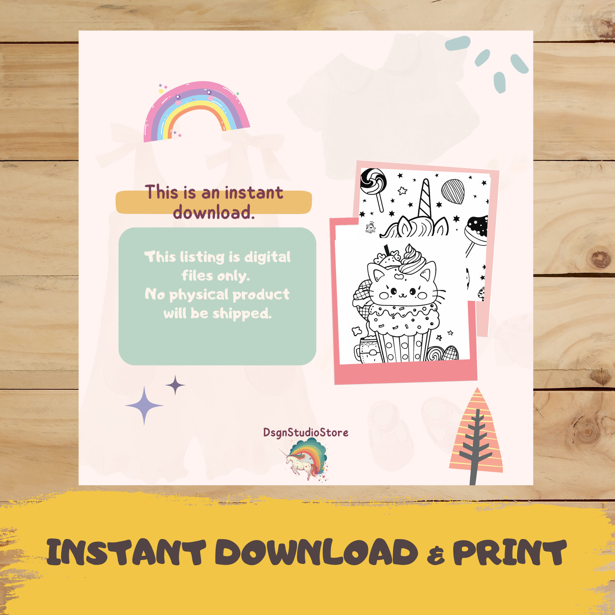 Cute Kawaii, Unicorn, Dragon, Safari Animals Coloring Pages | 75 Pages ...
