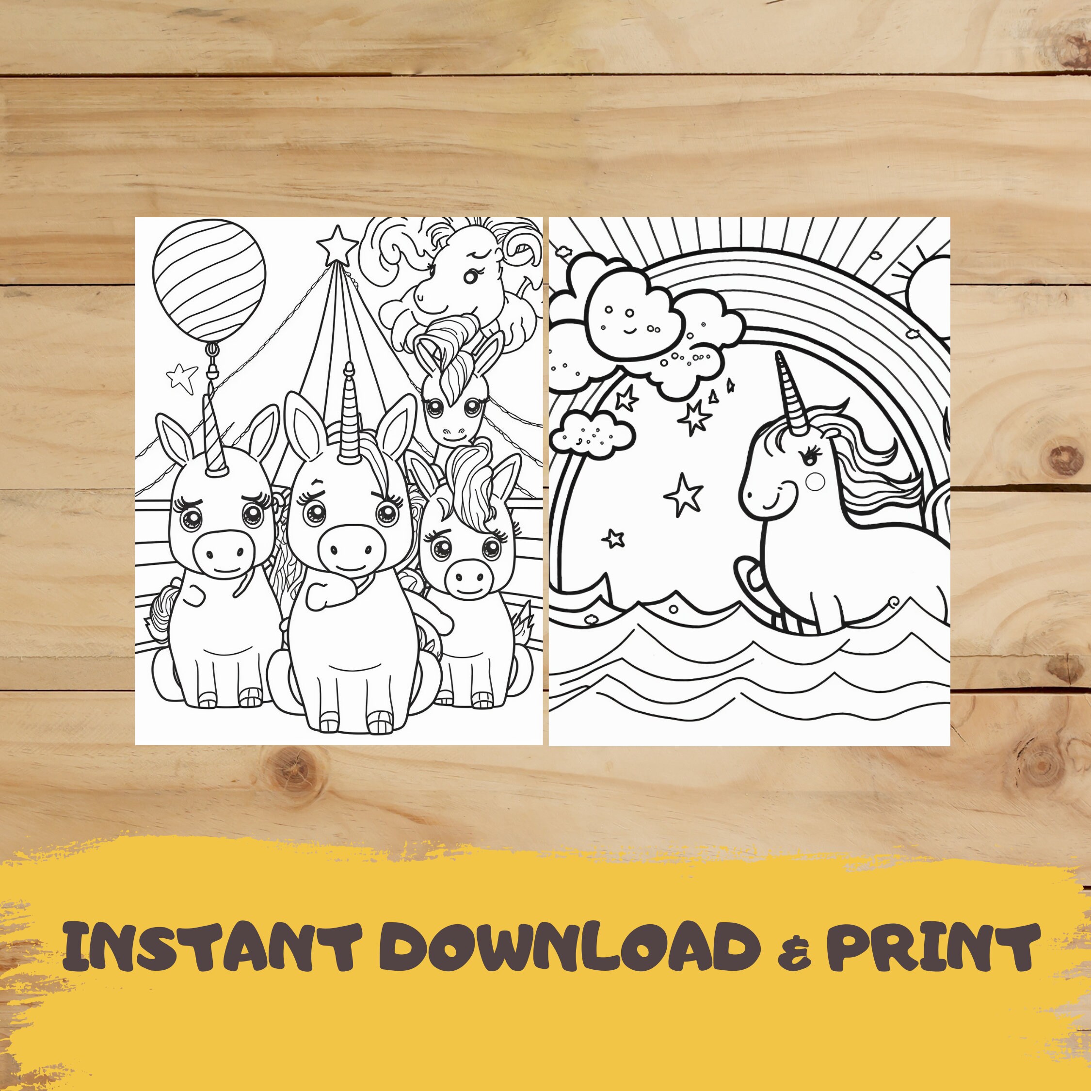 10 Cute Unicorn Coloring Pages, Unicorn Pages for Kids, Printable ...