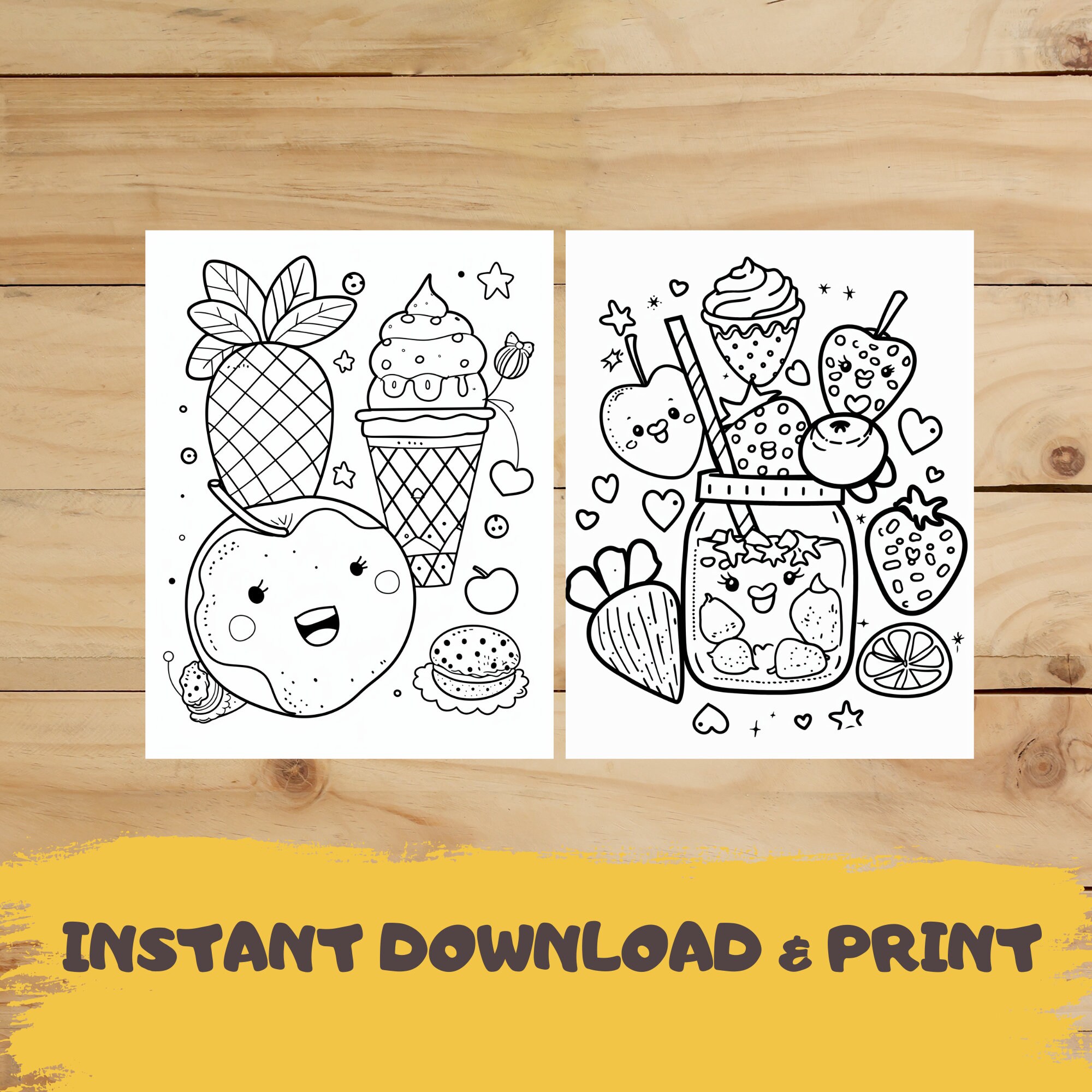 Kawaii Coloring Pages 30 Pages Cute Coloring Pages for Kids and Adults ...