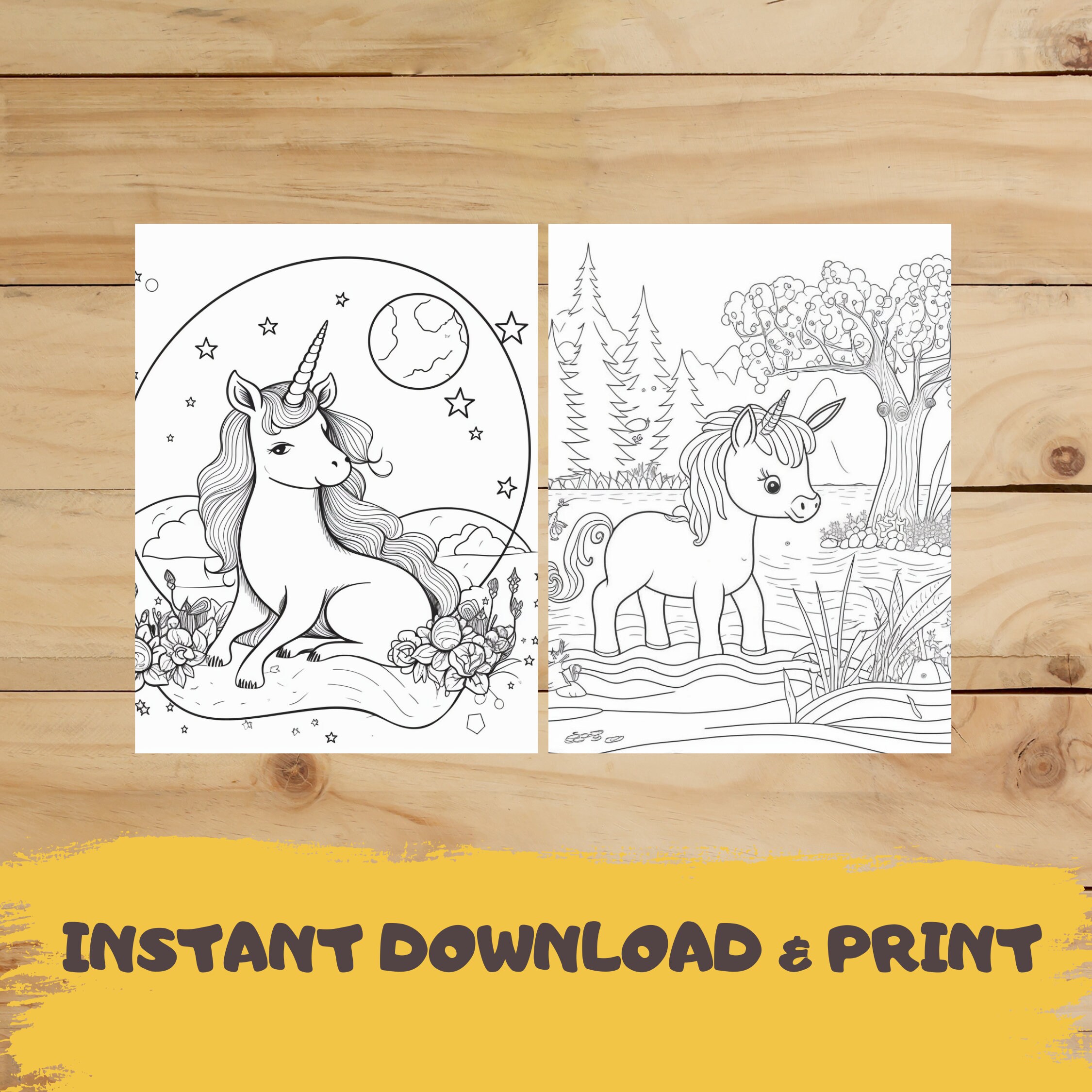 10 Cute Unicorn Coloring Pages, Unicorn Pages for Kids, Printable ...