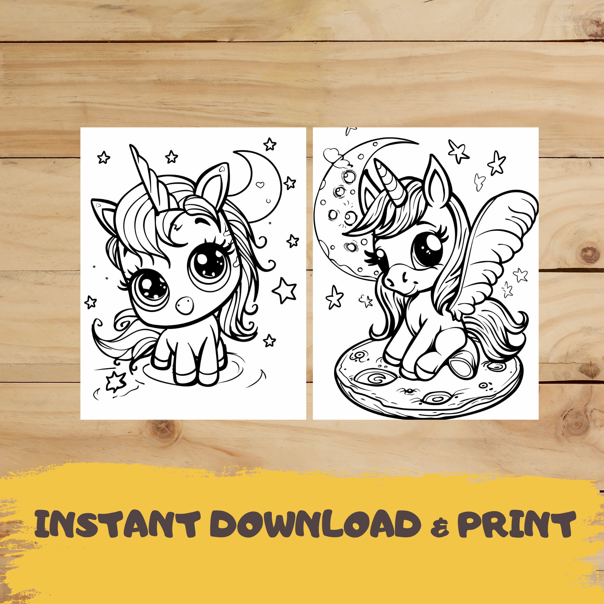 20 Cute Kawaii Unicorn Coloring Pages, Printable Unicorn Pages for Kids ...