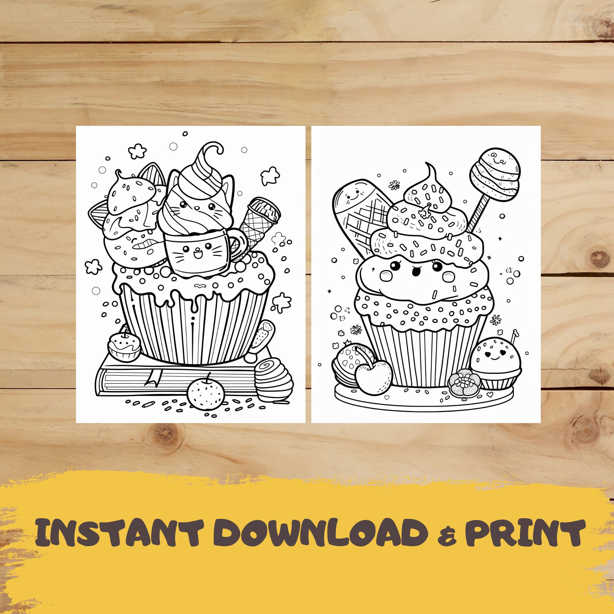 Kawaii Coloring Pages 30 Pages Cute Coloring Pages for Kids and Adults ...