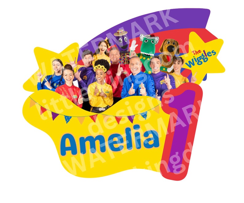 The Wiggles Custom Name PRINTABLE Design for Birthday or Concert - Etsy