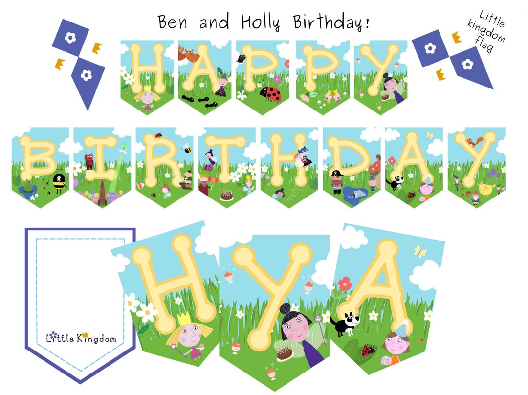 Ben and Holly’s Little Kingdom Printable Birthday Party Banner - Etsy