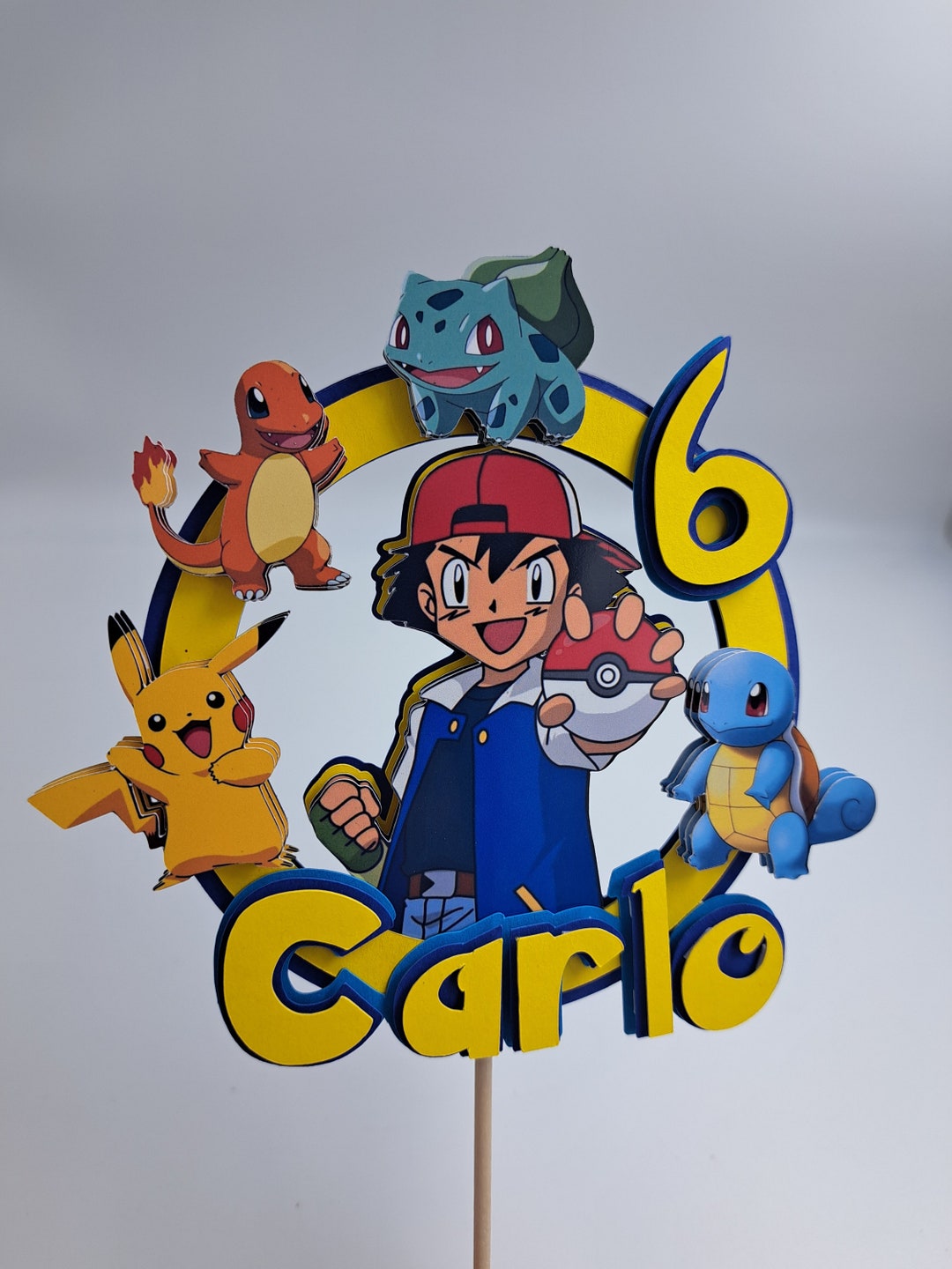 Pokemon 3D Caketopper Cakedecoration - Etsy