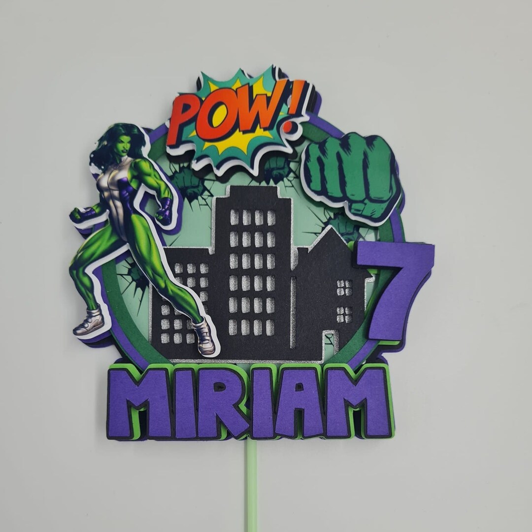She Hulk 3D Caketopper - Etsy
