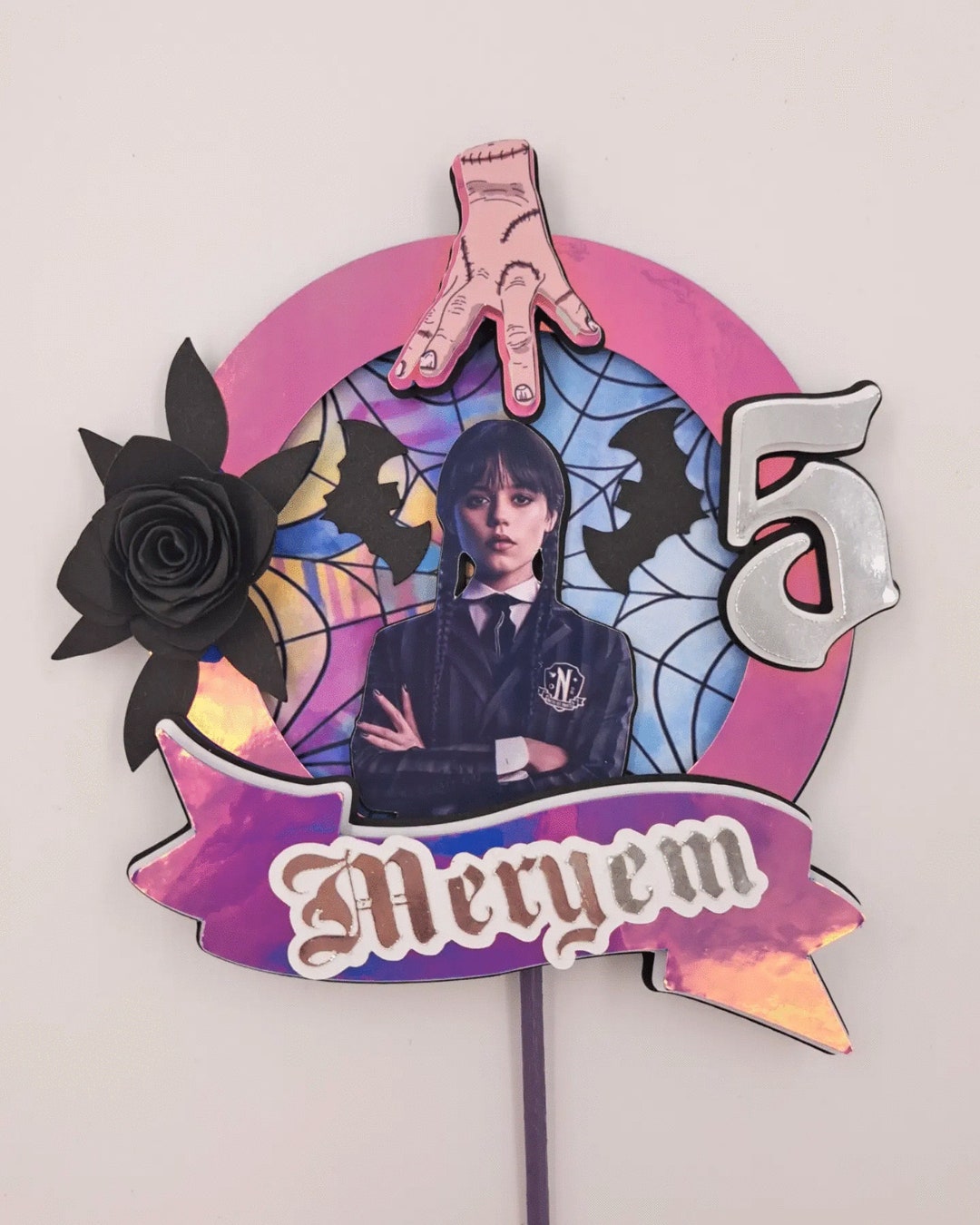 Wednesday Cake Topper 3D - Etsy